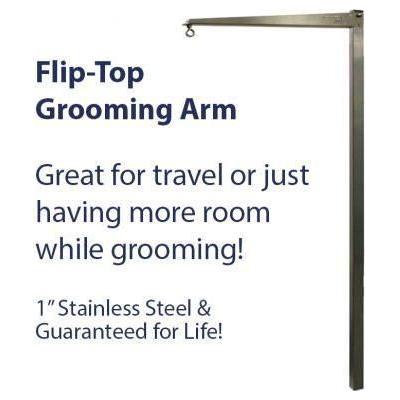 1" Flip-Top Stainless-Steel Heavy-Duty Grooming Arm
